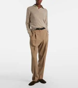 THE ROW Canal Calf Hair Slip-on Shoes - Brown