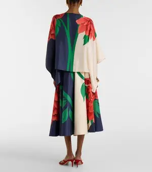La DoubleJ Ballerina Floral Cotton Midi Skirt - Multicoloured