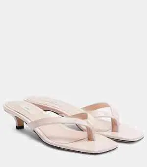 TOTEME Leather Thong Sandals - Pink