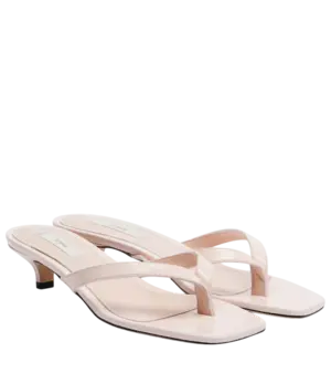 TOTEME Leather Thong Sandals - Pink