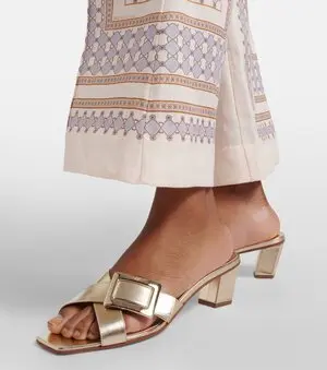ROGER VIVIER Metallic Leather Sandals