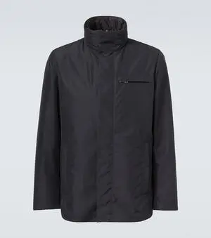 Prada Re-nylon Zip-up Jacket - Black