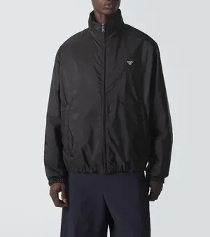 Prada Re-nylon Hooded Zip-up Jacket - Black