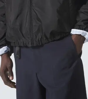 Prada Re-nylon Hooded Zip-up Jacket - Black