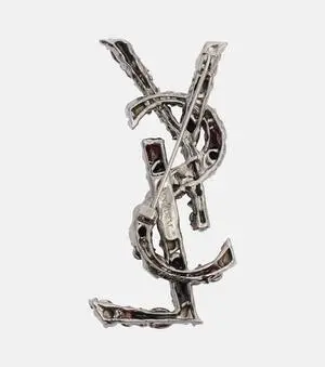 Saint Laurent Cassandre Embellished Brooch