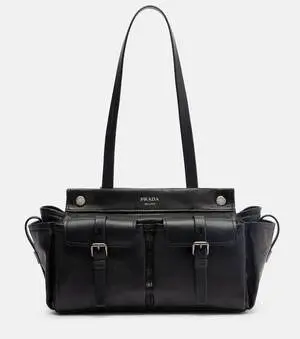 Prada Route Leather Tote Bag