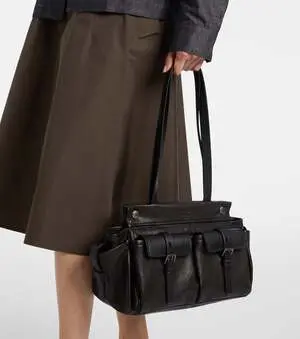 Prada Route Leather Tote Bag
