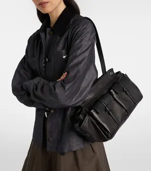 Prada Leather Tote Bag - Black