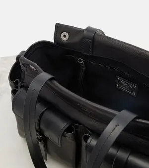 Prada Leather Tote Bag - Black