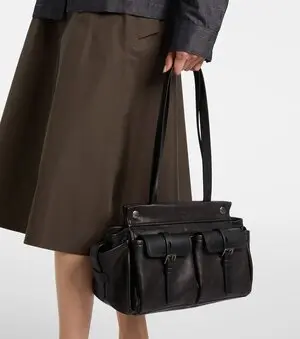 Prada Leather Tote Bag - Black