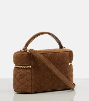 Saint Laurent Gaby Mini Quilted Vanity Bag - Brown