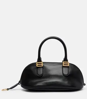 Balenciaga Bolero Mini Leather Top-handle Bag - Black