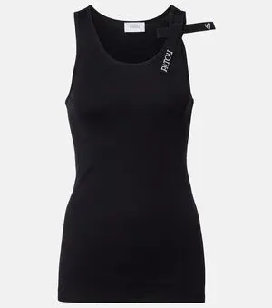 PATOU Logo Bow-detail Tank Top - Black