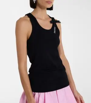 PATOU Logo Bow-detail Tank Top - Black