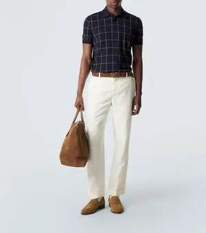 Dunhill Colorblocked Cotton And Silk Sweater