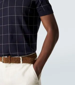 Dunhill Colorblocked Cotton And Silk Sweater