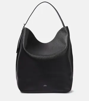 TOTEME Belted Leather Tote Bag - Black