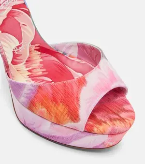 CHRISTIAN LOUBOUTIN Sandaloo 130 Floral Platform Sandals
