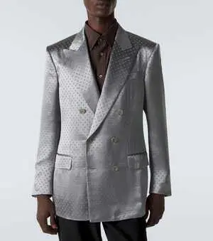 TOM FORD Polka-dot Crêpe Satin Blazer