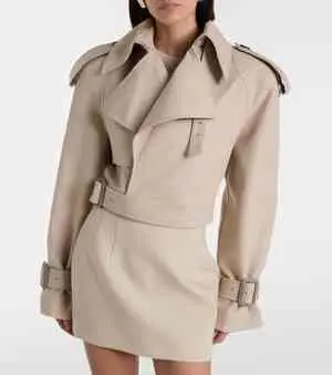 Wardrobe.NYC Cotton Trench Coat - Beige