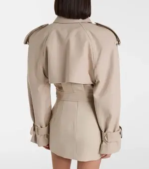 Wardrobe.NYC Cotton Trench Coat - Beige