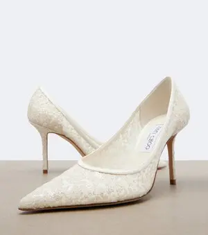 JIMMY CHOO Love Embroidered Tulle Pumps
