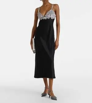 JIMMY CHOO Aren Tweed And Leather Slingback Pumps