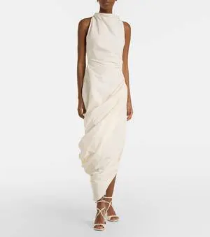 JIMMY CHOO Azia Leather Sandals - White