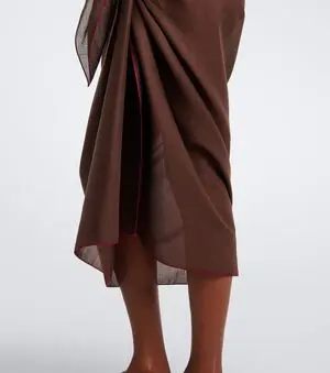 ERES Cabine Cotton Beach Cover-up - Brown