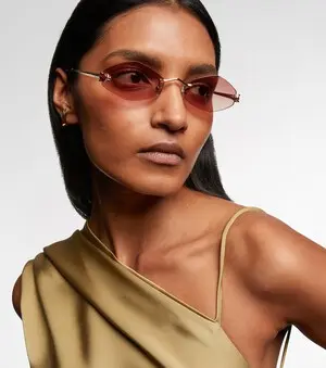 Cartier Panthère De Oval Sunglasses - Gold