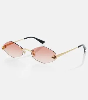 Cartier Panthère De Oval Sunglasses - Gold