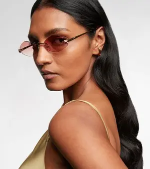 Cartier Panthère De Oval Sunglasses - Gold