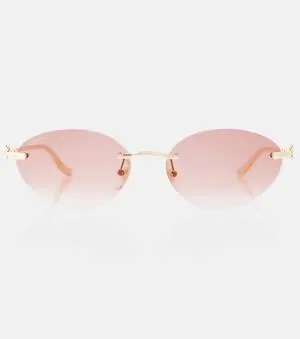 Cartier Panthère De Oval Sunglasses - Red