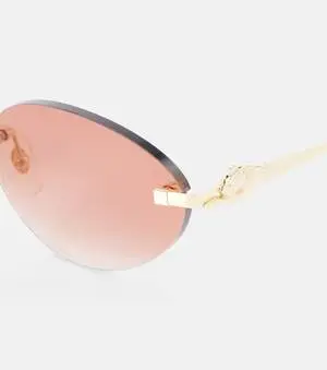 Cartier Panthère De Oval Sunglasses - Red