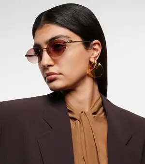 Cartier Panthère De Oval Sunglasses - Red