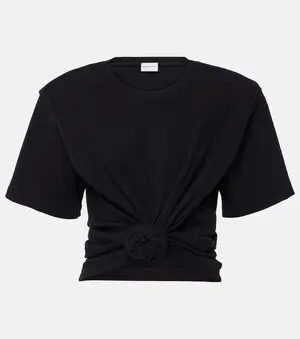 Magda Butrym Cotton-blend Long-sleeve Top - Black