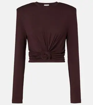 Magda Butrym Cotton-blend Top - Brown