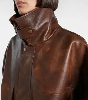 Magda Butrym Leather Blouson Jacket