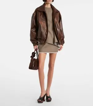 Magda Butrym Leather Blouson Jacket