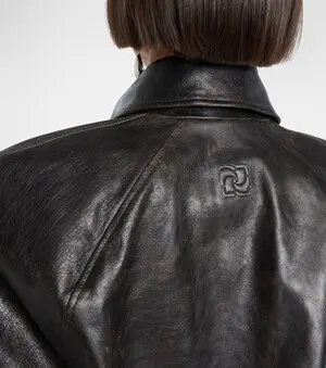 Magda Butrym Belted Leather Jacket - Black