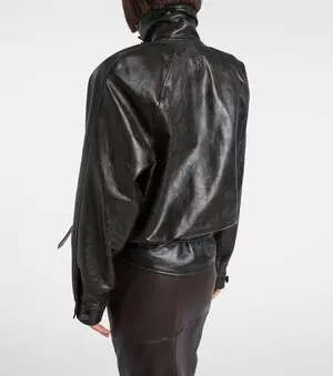 Magda Butrym Belted Leather Jacket - Black