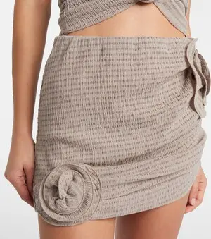 Magda Butrym Striped Mini Skirt - Beige