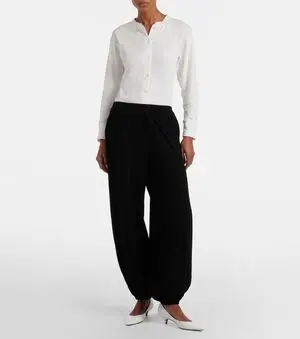 THE ROW Fiamma Cotton, Cashmere, And Silk Sweatpants