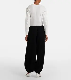 THE ROW Fiamma Cotton, Cashmere, And Silk Sweatpants