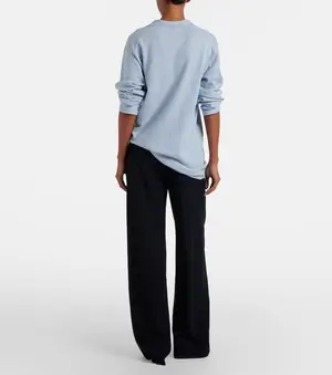 THE ROW Dender Wool Wide-leg Pants - Blue