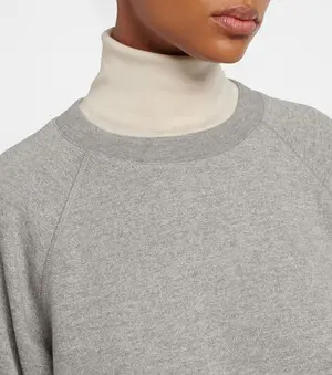 THE ROW Eulalia Cotton And Cashmere Sweatshirt - Grey