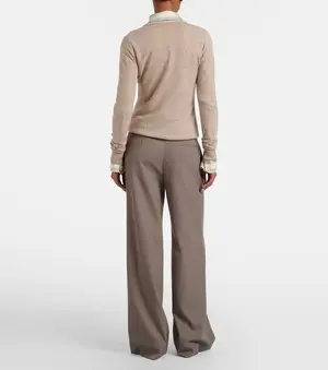 THE ROW Dender Wool Wide-leg Pants - Grey