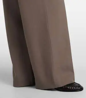 THE ROW Dender Wool Wide-leg Pants - Grey
