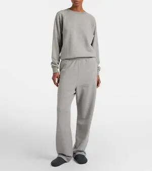 THE ROW Kohana Cotton And Cashmere Sweatpants - Grey