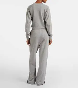 THE ROW Kohana Cotton And Cashmere Sweatpants - Grey